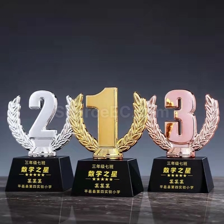 Small Gold, Silver and Bronze Crystal Trophy - Corporate Gifts Supplier ...