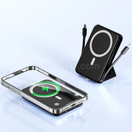 Magnetic Wireless Charging Power Bank With Built-in Wire - Corporate ...